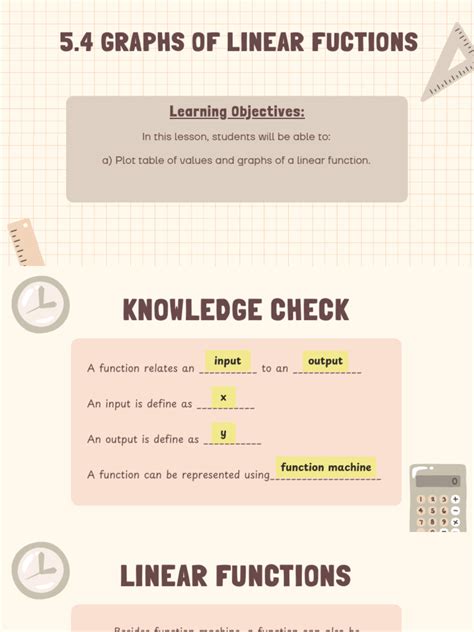 Graphs Of Linear Functions Notes Pdf