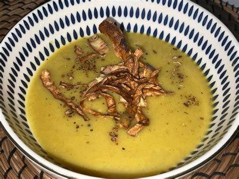 Curried Parsnip Soup With Parsnip Crisps