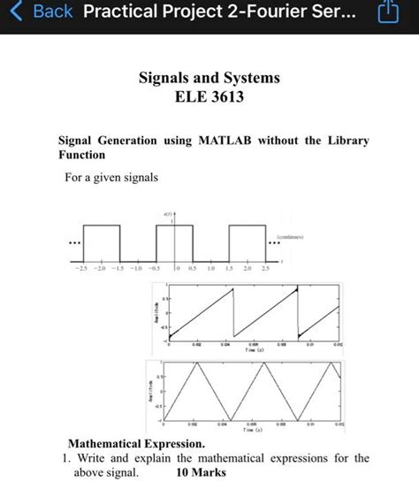 Solved Can You Write For My These All About Fourier