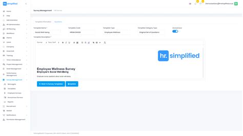 How To Create A Survey Template In Hrsimplified Survey Management Guide