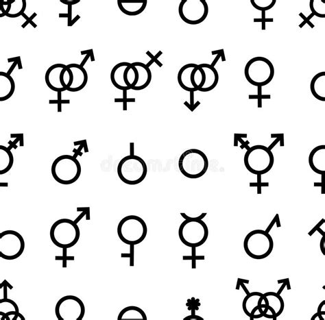 Vector Seamless Pattern Of Gender Symbols Stock Illustration Illustration Of Equality Pride