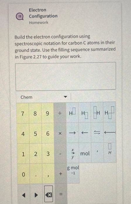 Solved Electron Configuration Homework Build The Electron
