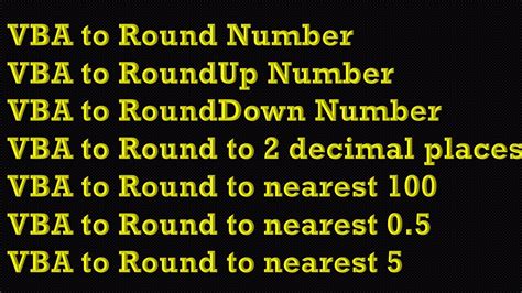 Excel Vba Round At Kathleen Perry Blog
