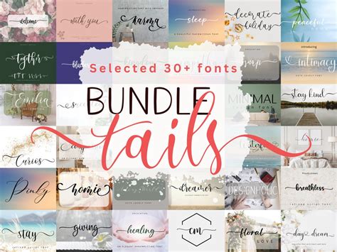 30 Handwritten Font With Tails Wedding Font Bundle Cricut Font Calligraphy Font Font For
