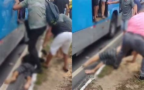 Vídeo Passageiros Agridem Homem Suspeito De Assalto A ônibus Em Manaus