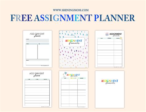 Free Printable Assignment Sheets For Students Printable Calendars At