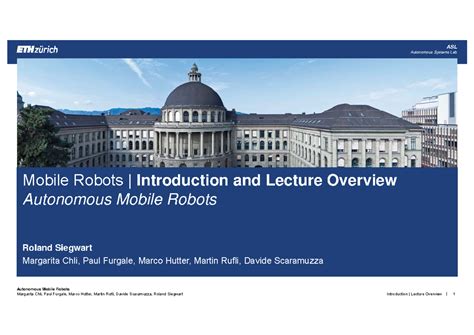 Lecture Note Ai And Robotics Asl Autonomous Systems Lab Roland Siegwart Margarita