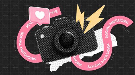 halftone photo camera collage graphics motion array