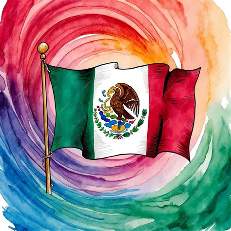 Simple And Clean Mexican Flag Drawing For Professional Use Premium Ai