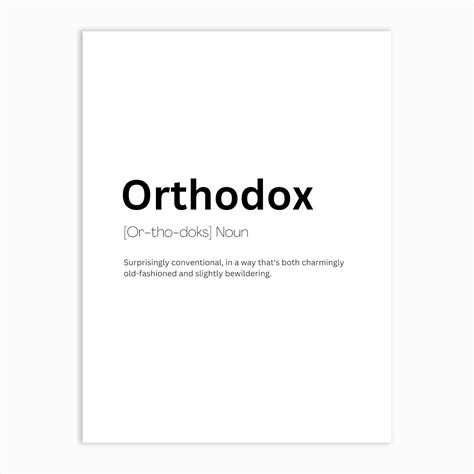 Orthodox Definition Meaning Art Print By Kaigozen Fy
