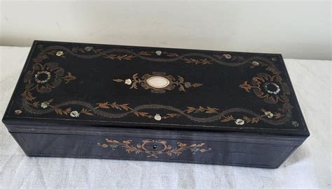 Box Blackened Wood With Mother Of Pearl Burgate Auction Online Catawiki