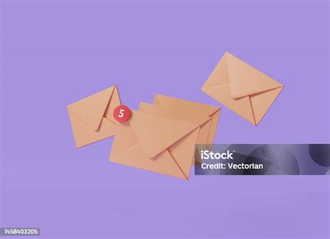 빨간색 마커 메시지가 있는 5개의 봉투 아이콘입니다 전자 메일 알림 온라인 메시지 읽기 읽지 않은 메일 메일 아이콘 비즈니스 뉴스 및 초대장 Office 문서 또는 메시지