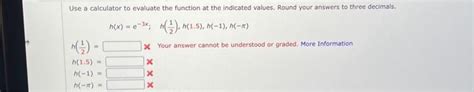 Solved Use A Calculator To Evaluate The Function At The Chegg