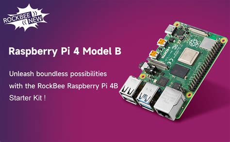 Rockbee Raspberry Pi 4 4gb Starter Kit 64gb Sd Card