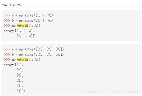 Numpy—npstack、nphstack、npvstack和npstack Csdn博客