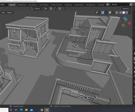 Artstation Exterior Project Blender Workbench Render Resources