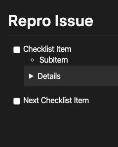 Incorrect Rendering Of Tag Inside A Checklist Issue Notable Notable Github