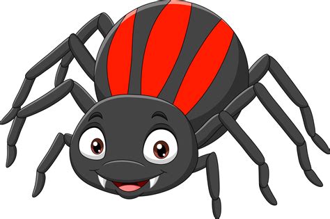 Araña Divertida De Dibujos Animados Sobre Fondo Blanco 5161111 Vector