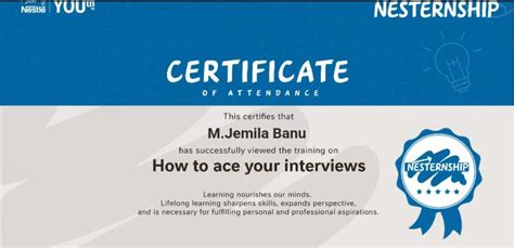 Nestléinternship Interviewskills Careerdevelopment