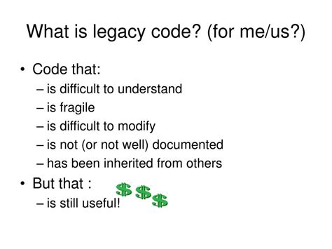 Ppt Working Effectively With Legacy Code Written By Michael Feathers
