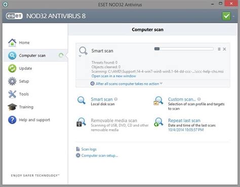 Micro Center How To Run A Smart Scan Virus Scan In Eset Version 8