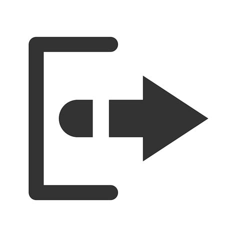 premium vector exit arrow icon