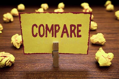 Word Writing Text Compare Business Concept For Estimate Measure Note The Similarities