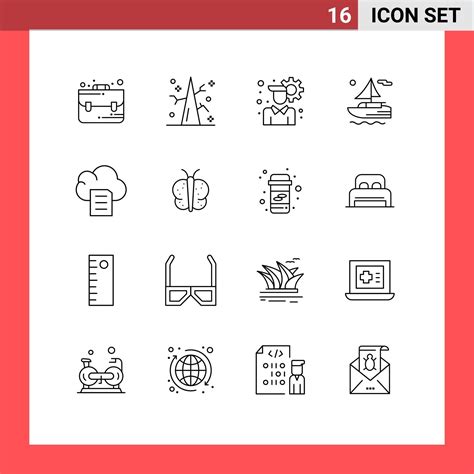 Set Of 16 Vector Outlines On Grid For Butterfly Document Configuration Data Transport Editable