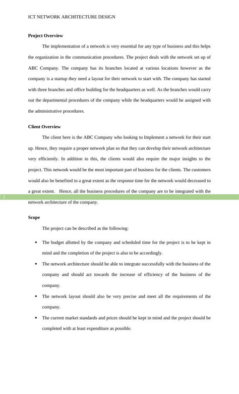 ICT Network Architect Design