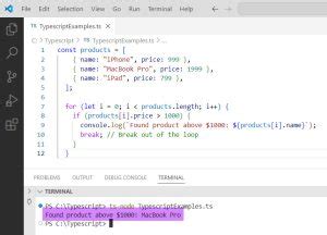 How To Break Out Of A Foreach Loop In Typescript