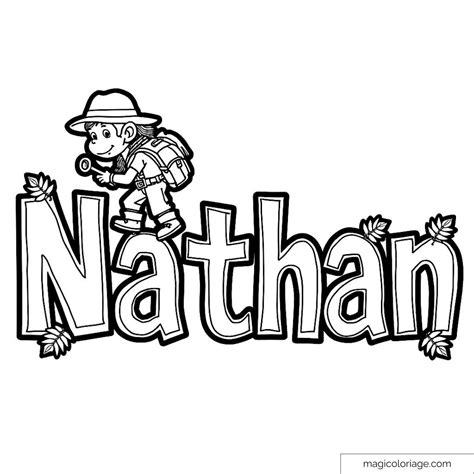 Nathan Coloring Pages 2025