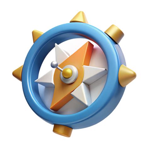 3d Compass Navigation Direction Guidance Exploration Journey Adventure Travel Wayfinding