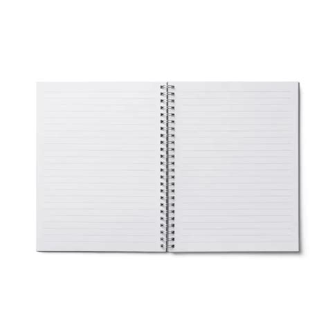 Lined White Open Notebook Mockup
