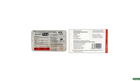 Buy Fycompa 4mg 14 Tablets Online At Best Prices Wellness Forever