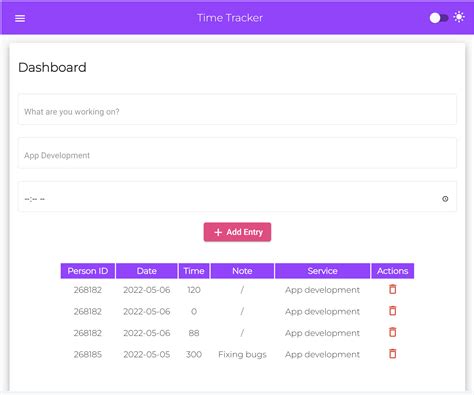 GitHub Tasteslikestrawberries Time Tracker Time Tracker App