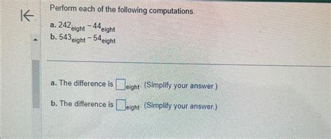 Solved Perform Each Of The Following Computations A 242