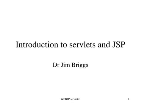 ppt introduction to servlets and jsp powerpoint presentation free