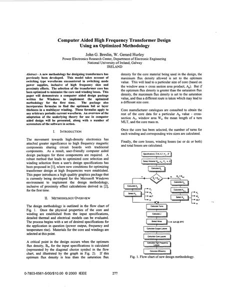 Pdf Computer Aided High Frequency Transformer Design Using An