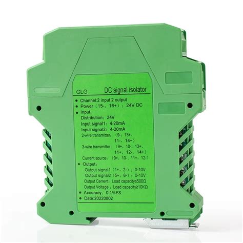 MA Signal Isolator Current Transmitter In Out Channel DC Signal Converter Isolator V