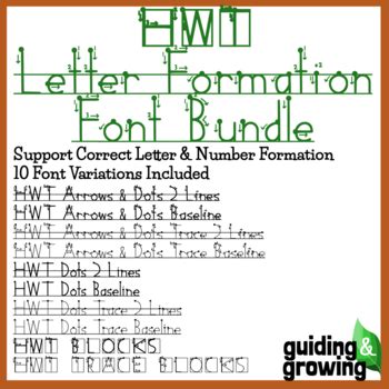 Hwt Letter Formation Bundle Handwriting Without Tears Style Tpt