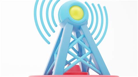 3d Communication Tower 3d Icon For Transmitting Network Signal Model Turbosquid 2054766