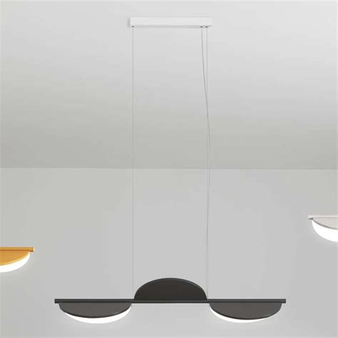 Flos Almendra Linear Led Hanging Light 3 Bulb Grey Lights Ie