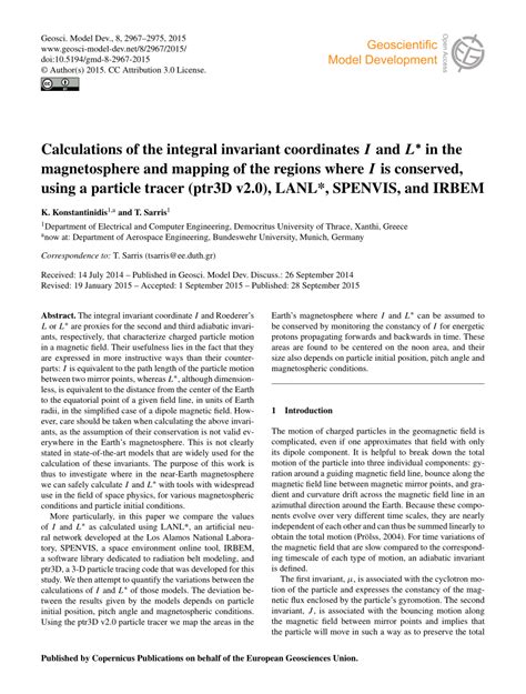 pdf calculations of the integral invariant coordinates i and l in