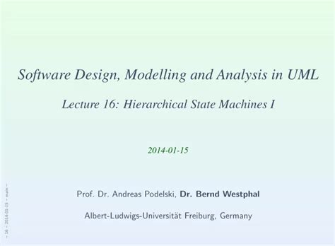 [ppt] Software Design Modelling And Analysis In Uml Lecture 16