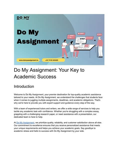 Ppt Do My Assignment Your Key To Academic Success 1 Powerpoint