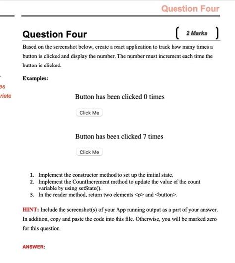 solved question four 2 marks based on the screenshot below