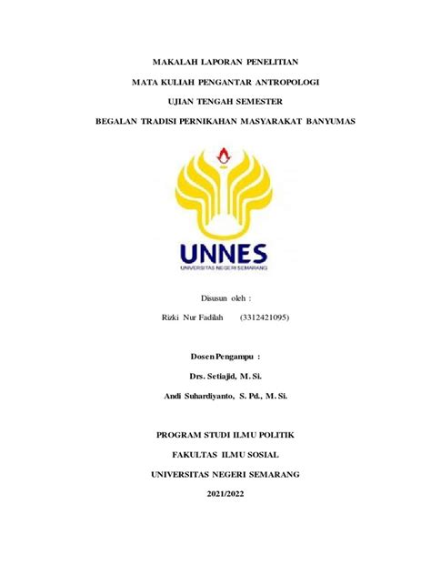 Rizki Nur Fadilah Makalah Penelitian Tradisi Begalan Pdf