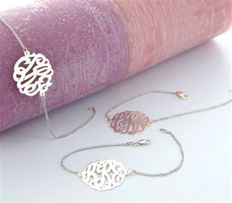 Monogram Bracelet By Purple Mermaid Designs Initial Obsession