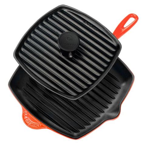 Savings On Le Creuset Enameled Cast Iron Panini Press And Skillet Grill