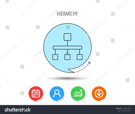 Hierarchy Icon Organization Chart Sign Database Stock Vector Royalty Free 1156375186
